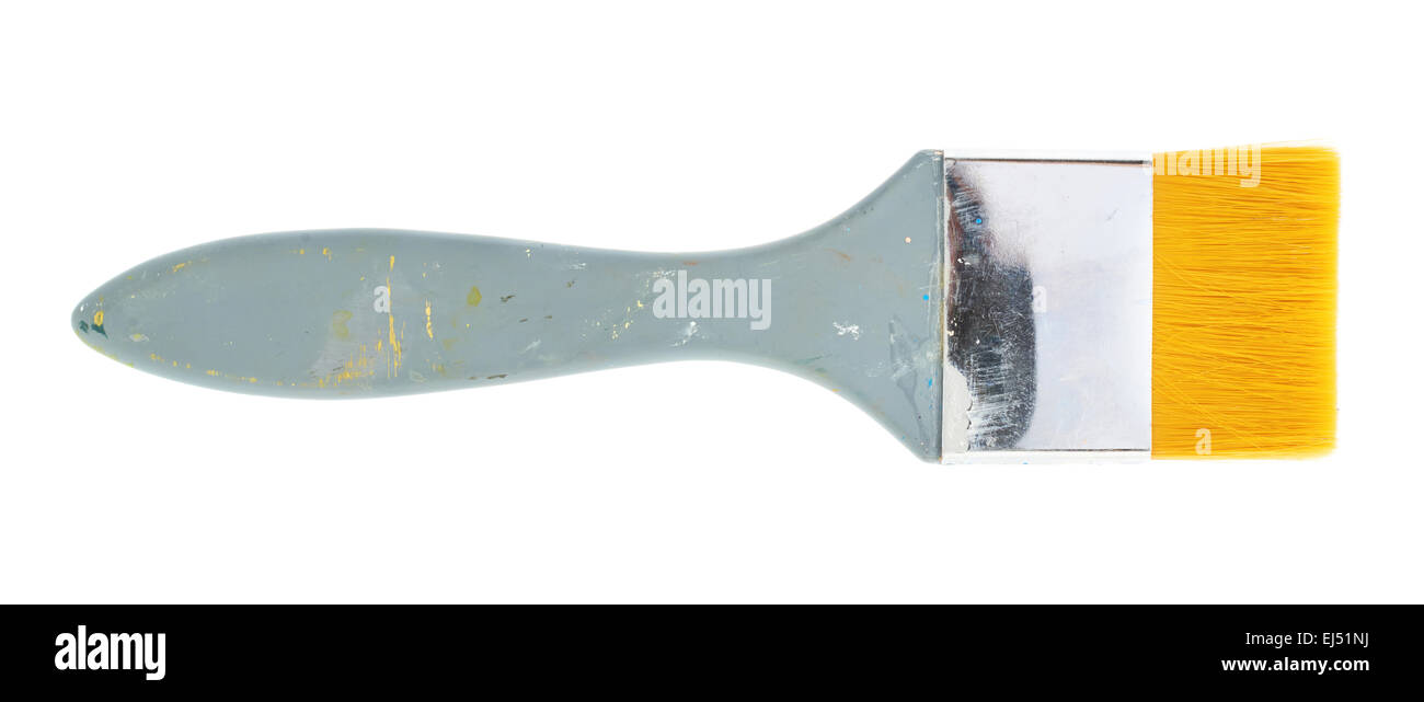 Wide paint brush isolated Stock Photo - Alamy