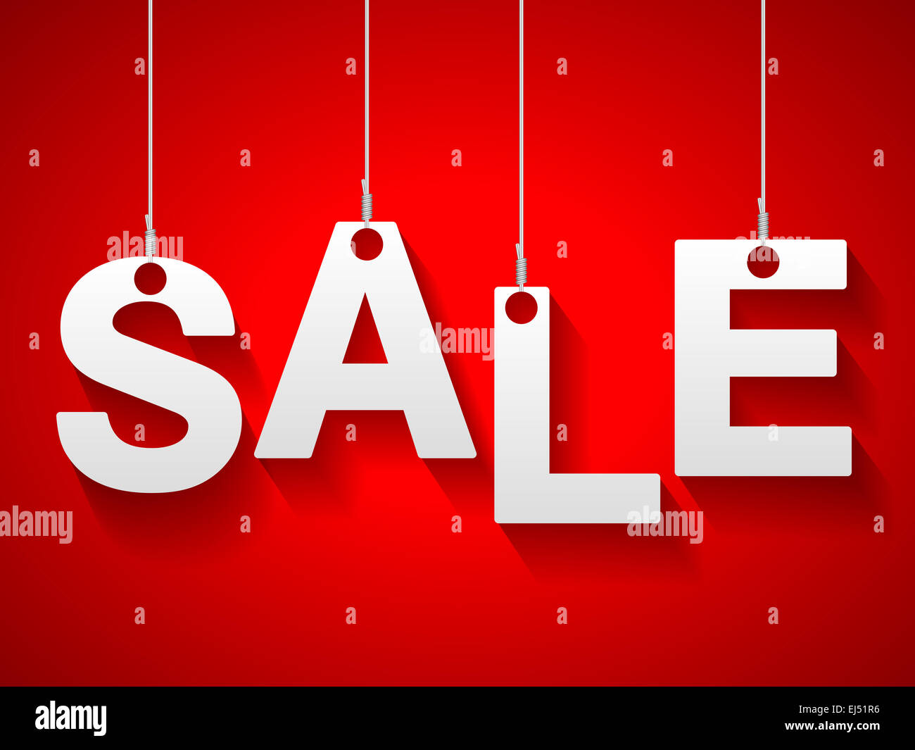 Paper sale text on a red background Stock Photo - Alamy
