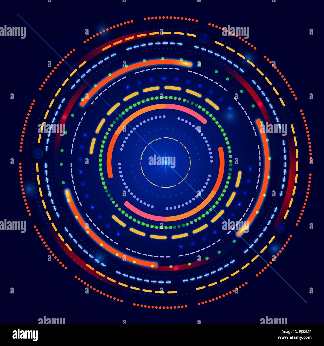Glowing red light ring futuristic Stock Vector Images - Alamy