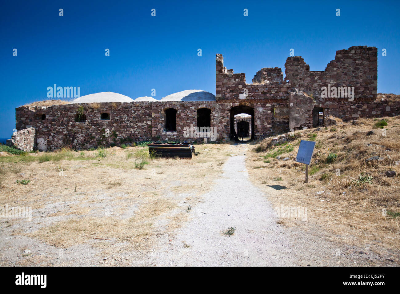 The Prison at Mytilene Castle in Mytilene in Lesbos, Greece Stock Photo ...