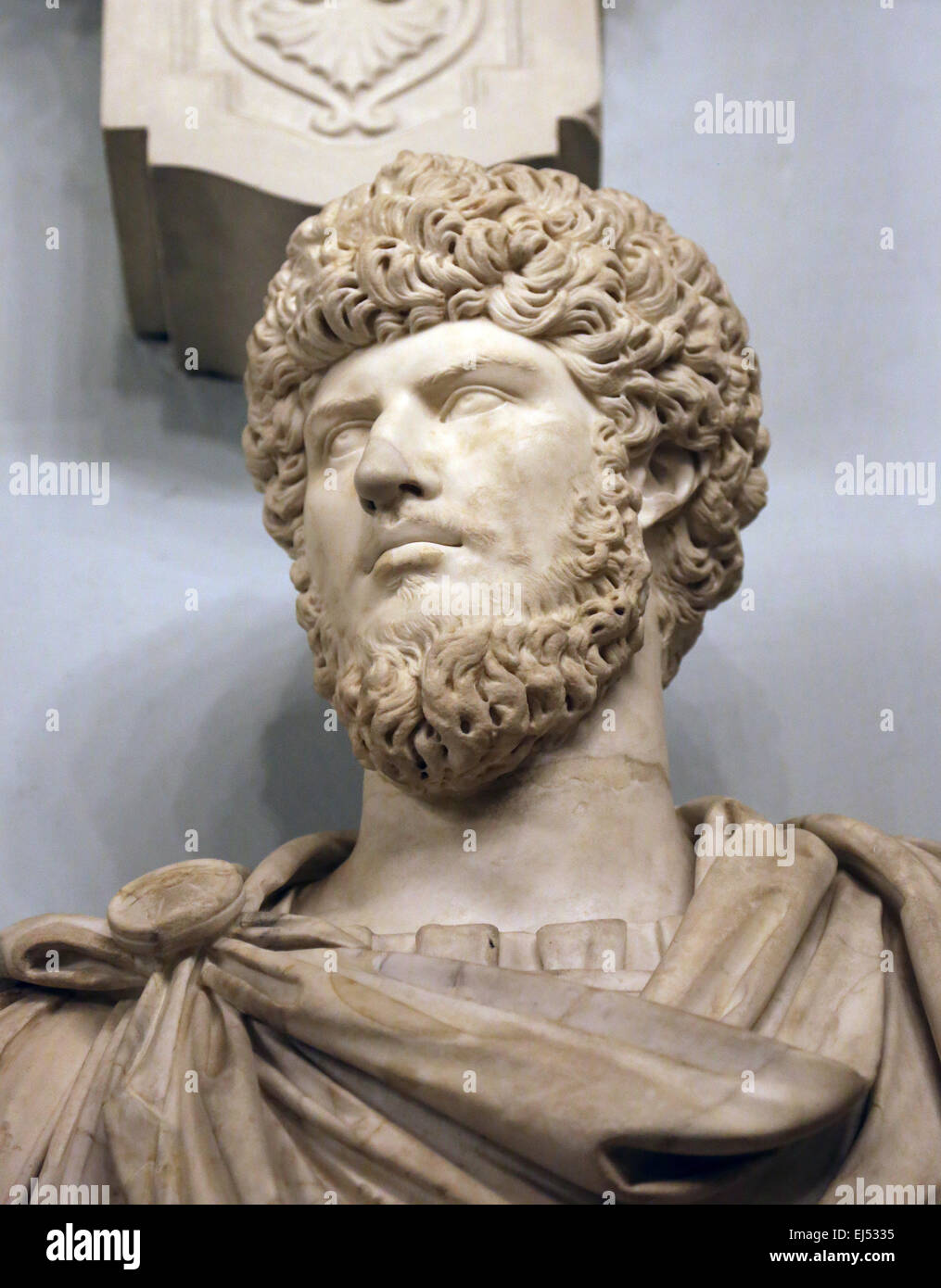 Lucius Verus (130-169). Roman emperor. Bust. Marble. Capitoline Museums ...