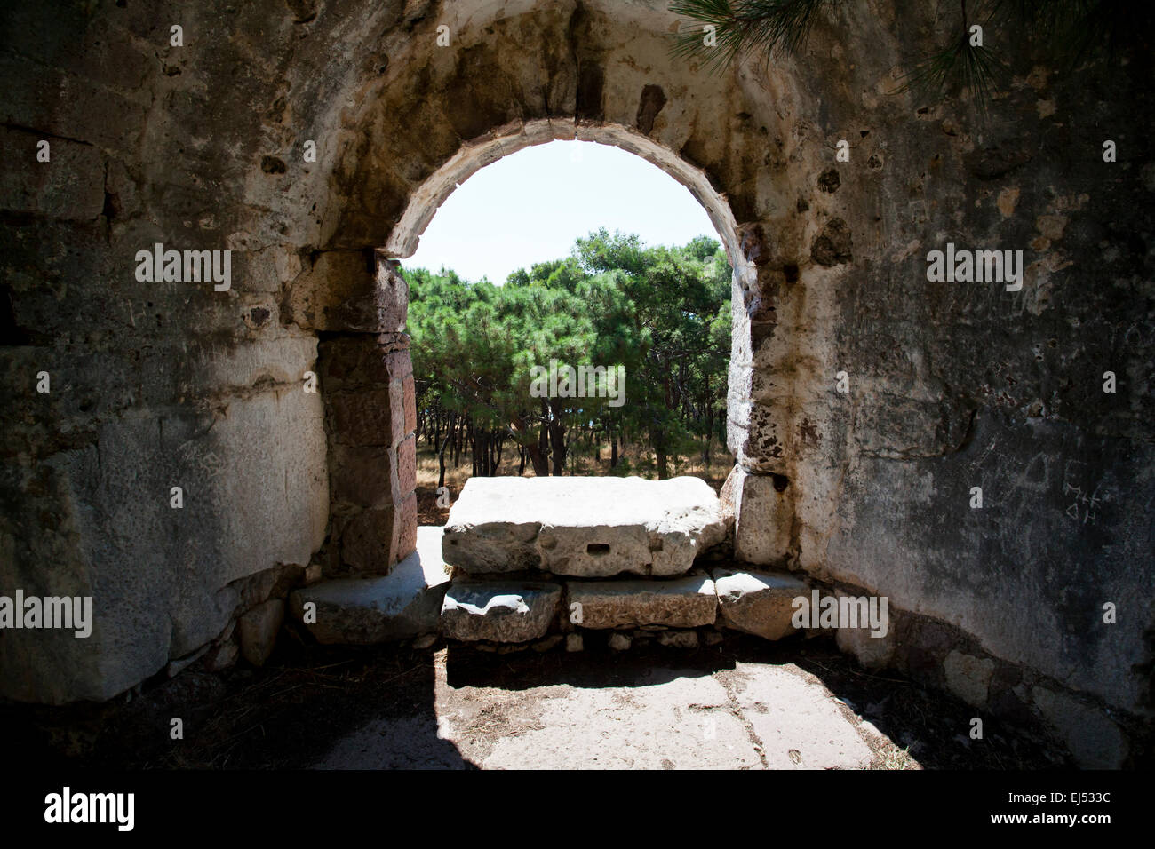 Mytilene Castle in Mytilene in Lesbos, Greece Stock Photo - Alamy