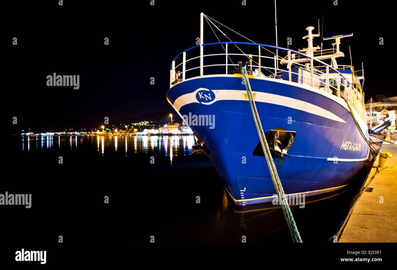 The port and Harbour of Mytilene in Lesbos, Greece Stock Photo - Alamy