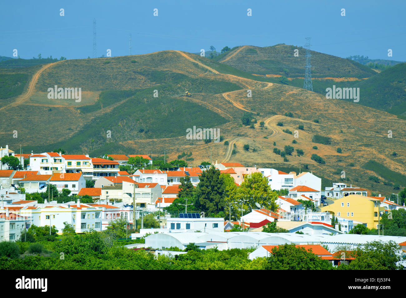 Silves an inland city in the Monchique mountains of Algarve in Portugal ...