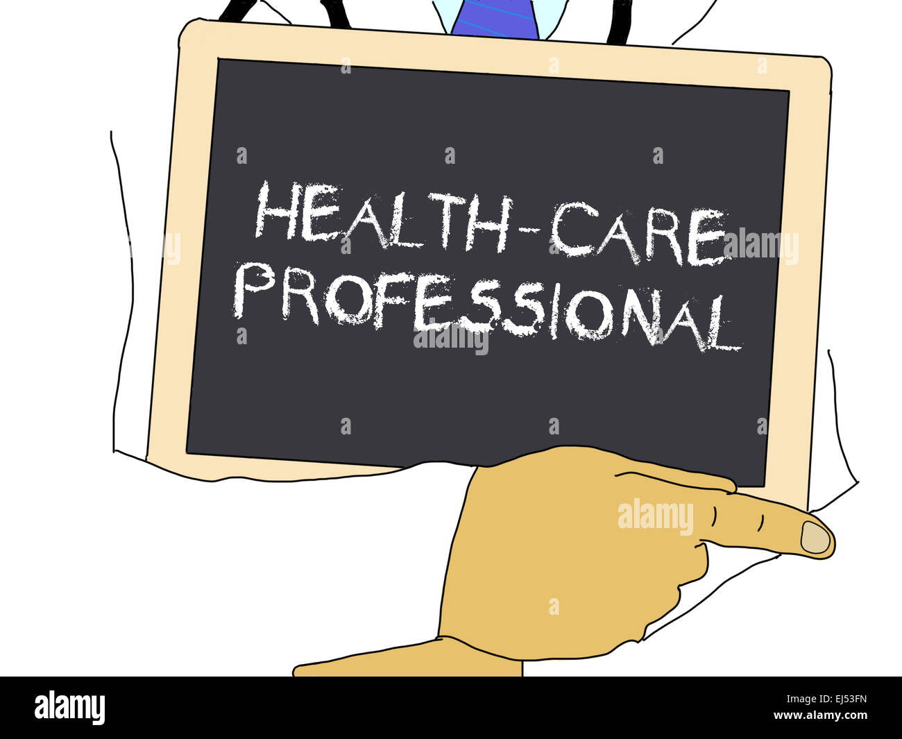 Doctor shows information: Health-care professional Stock Photo - Alamy