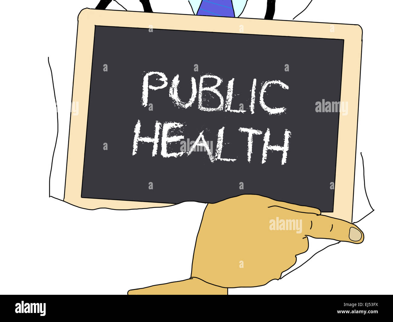 Illustration: Doctor shows information: Public health Stock Photo - Alamy