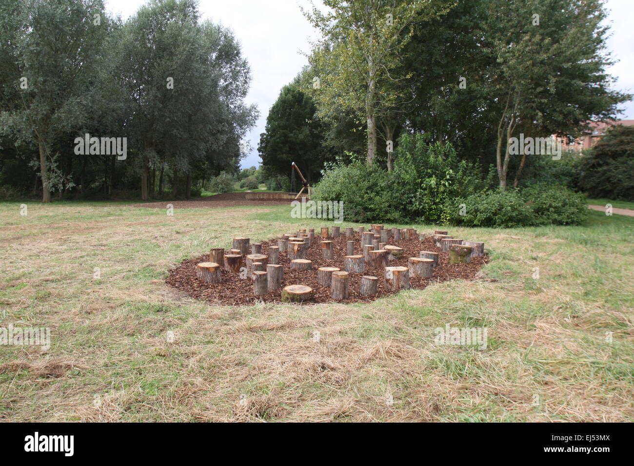 wooden stepping logs Stock Photo - Alamy
