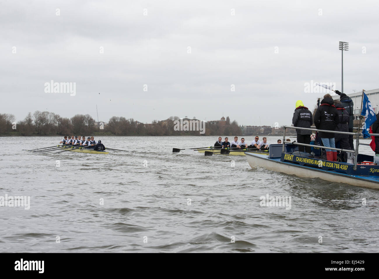 London, UK. 21st March, 2015. Oxford University Boat Club v Molesey ...