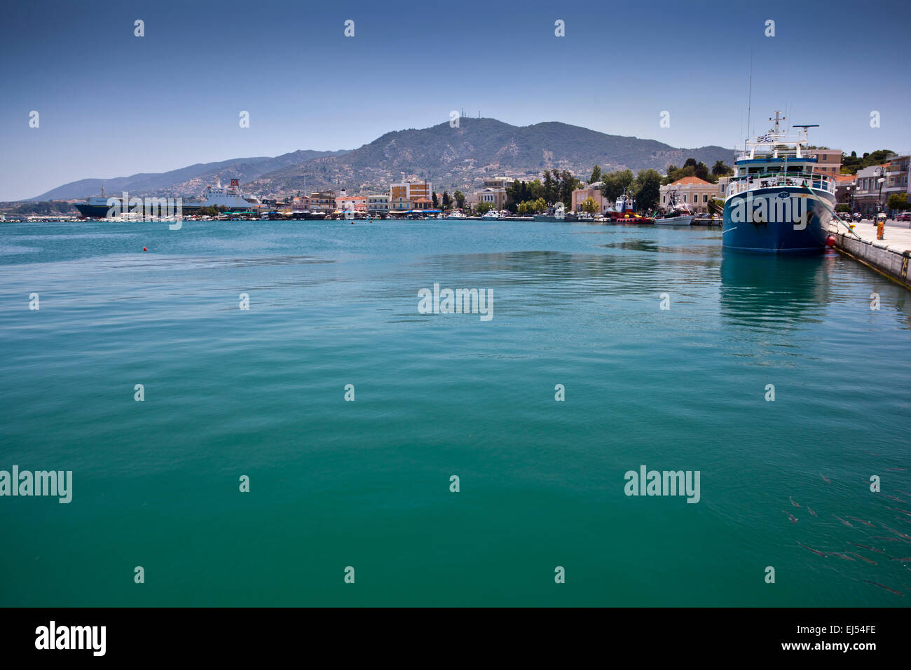 The port and Harbour of Mytilene in Lesbos, Greece Stock Photo - Alamy