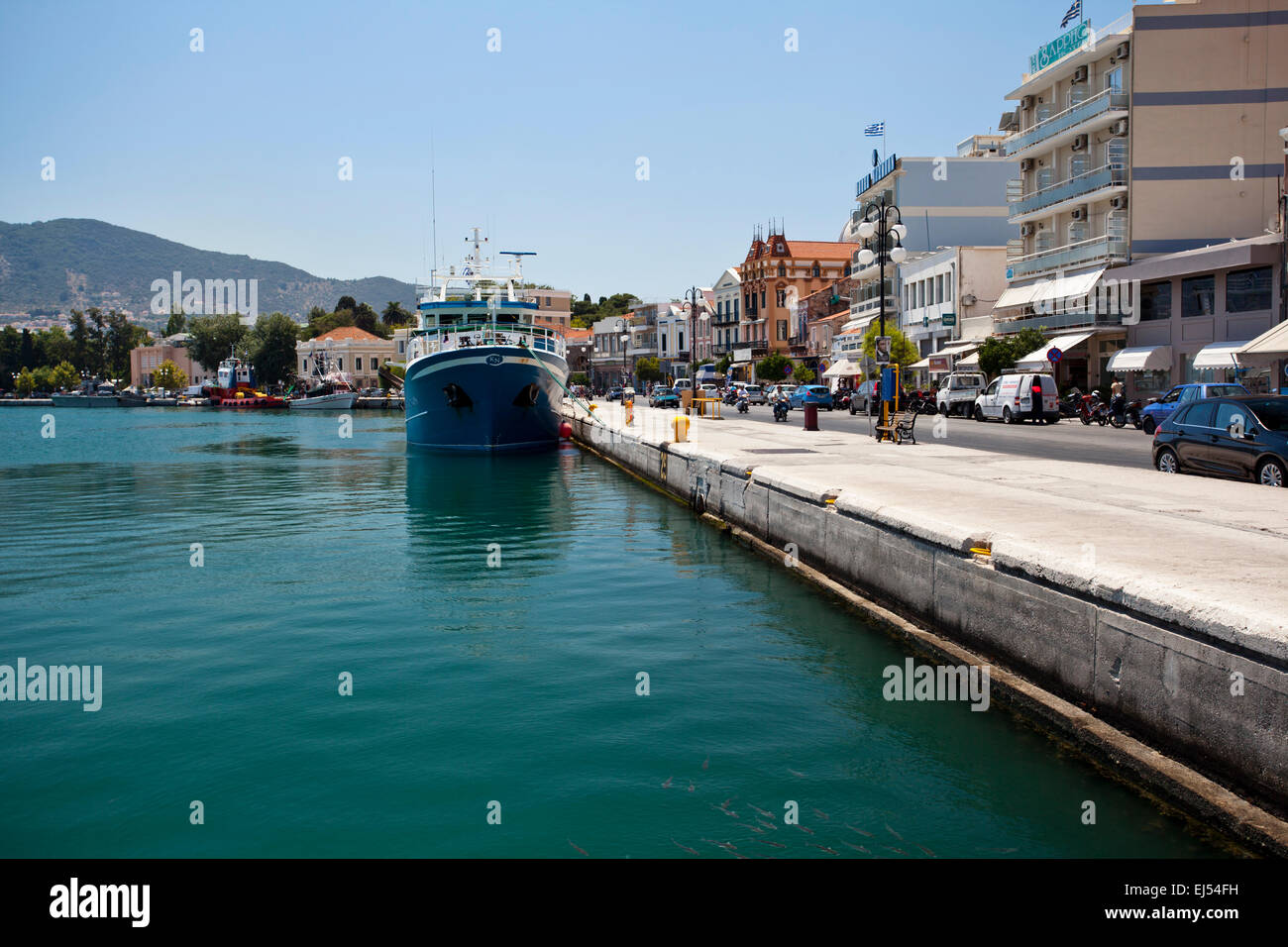 The port and Harbour of Mytilene in Lesbos, Greece Stock Photo - Alamy
