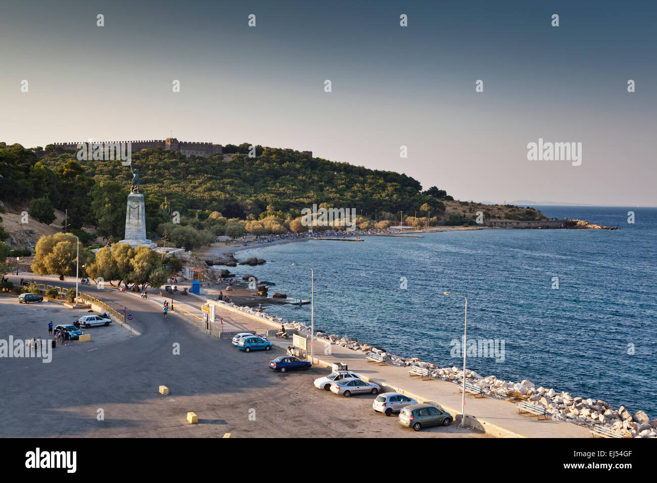 The port and Harbour of Mytilene in Lesbos, Greece Stock Photo - Alamy