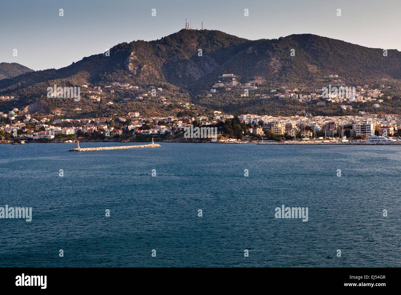 The port and Harbour of Mytilene in Lesbos, Greece Stock Photo - Alamy