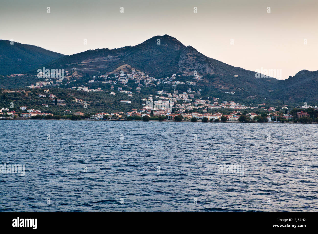 The port and Harbour of Mytilene in Lesbos, Greece Stock Photo - Alamy