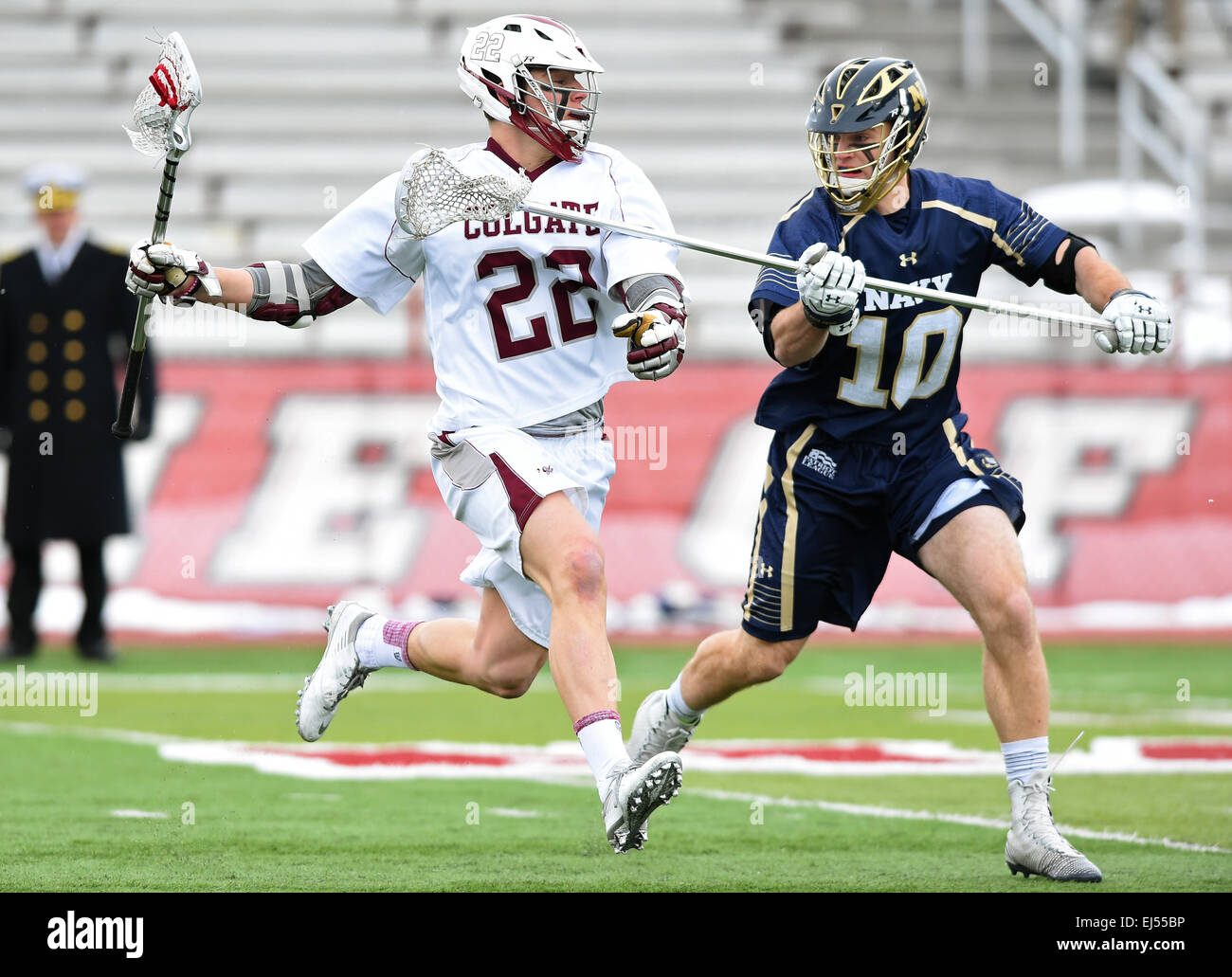 Hamilton, New York, USA. 21st Mar, 2015. Colgate Raiders attackman Ryan ...