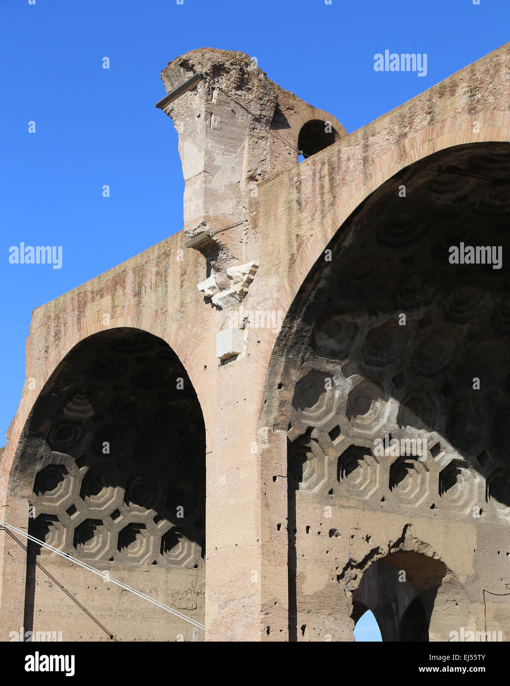 Italy. Rome. Basilica of Maxentius. 4th century AD. Ruins. Roman Forum ...