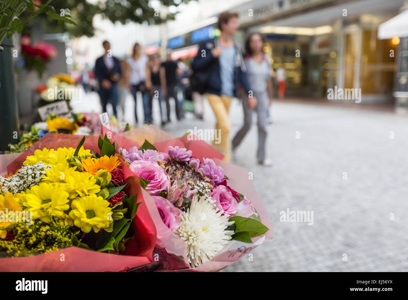 Flower stand in the center of Prague Stock Photo - Alamy