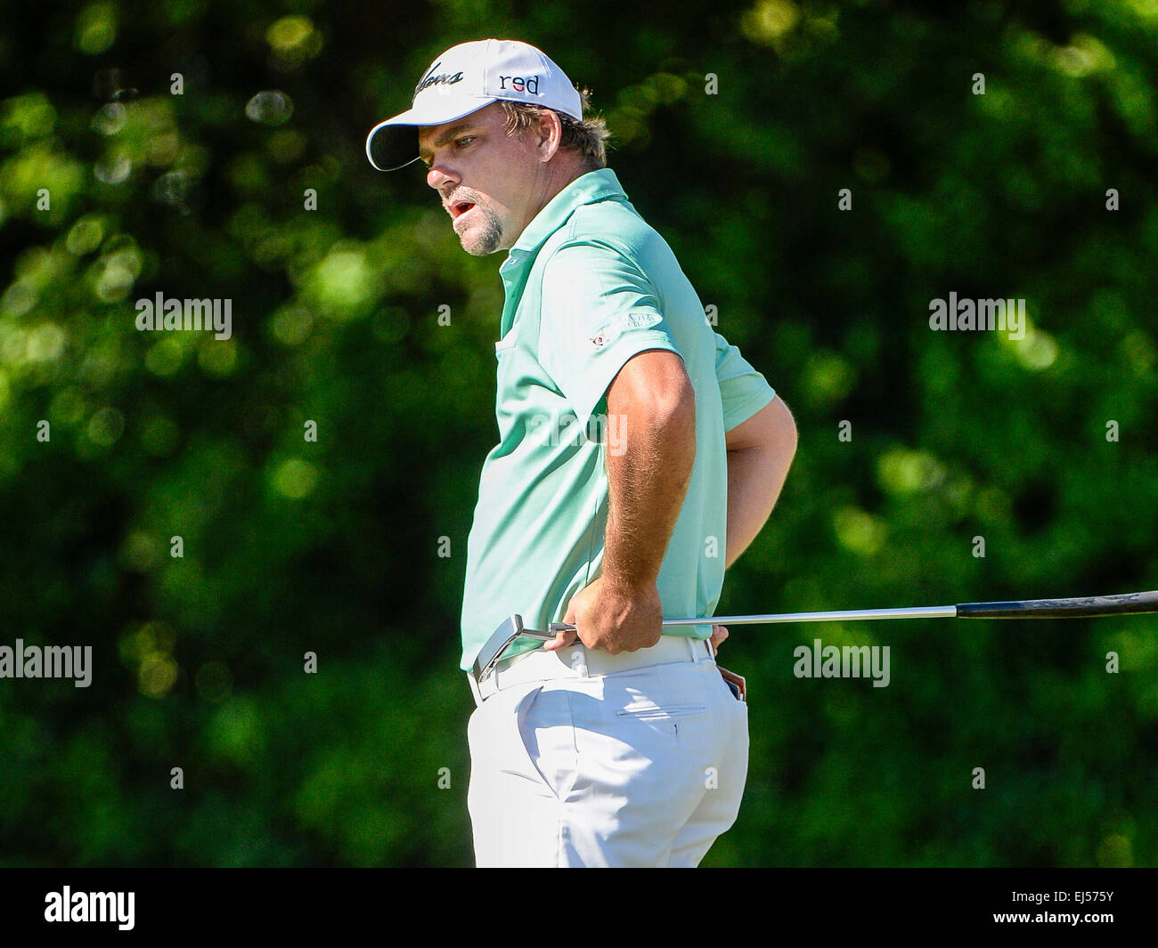 Orlando, Florida, USA. 21st Mar, 2015. Nicholas Thompson reacts to his ...