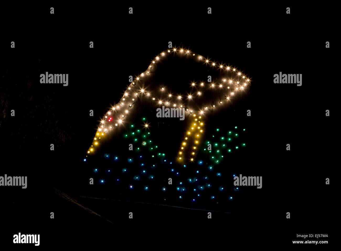 A bird display in Zoolights at the Point Defiance Zoo in Tacoma ...