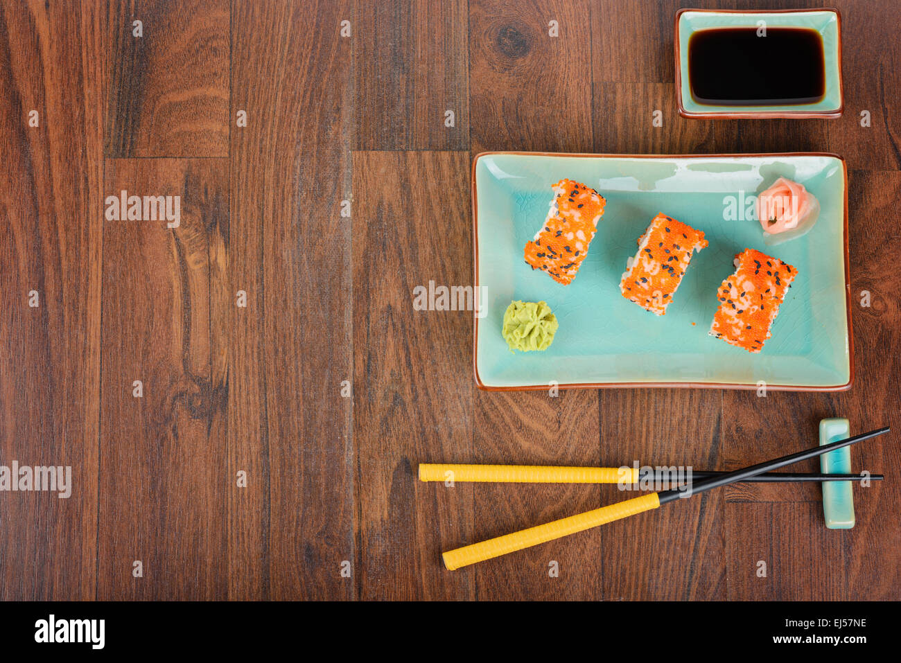 Sushi rolls masago top hi-res stock photography and images - Alamy