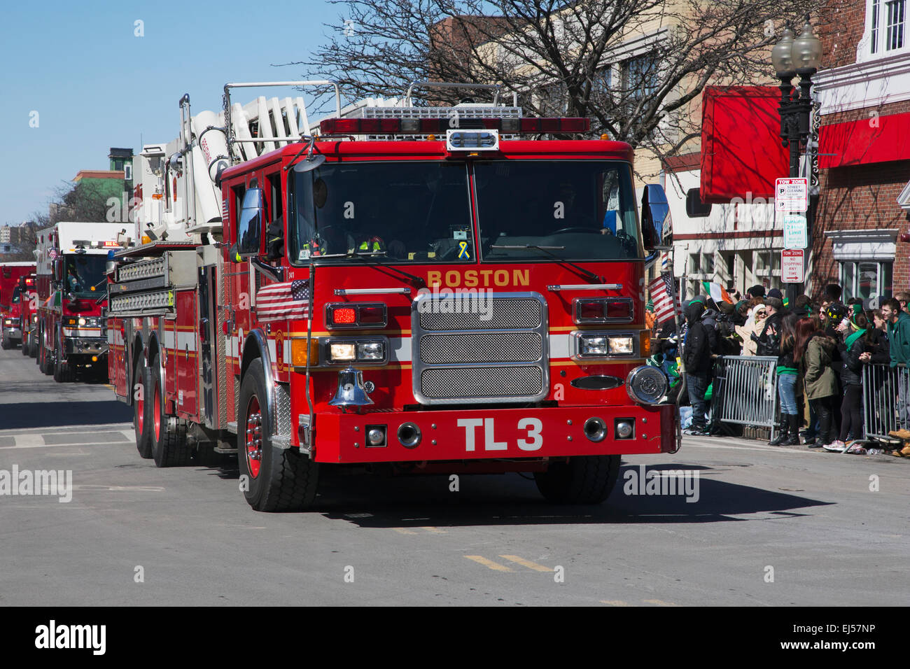 Boston firetruck, St. Patrick's Day Parade, 2014, South Boston ...