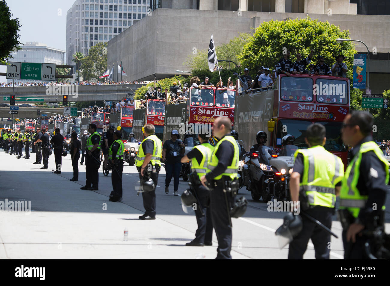 LA Kings 2014 Stanley Cup Victory Parade, Los Angeles, California, USA ...