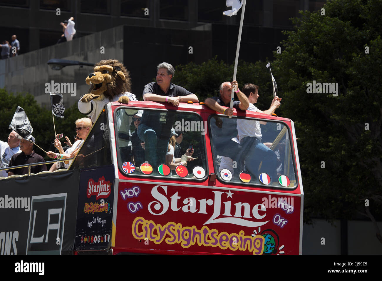 LA Kings 2014 Stanley Cup Victory Parade, Los Angeles, California, USA ...