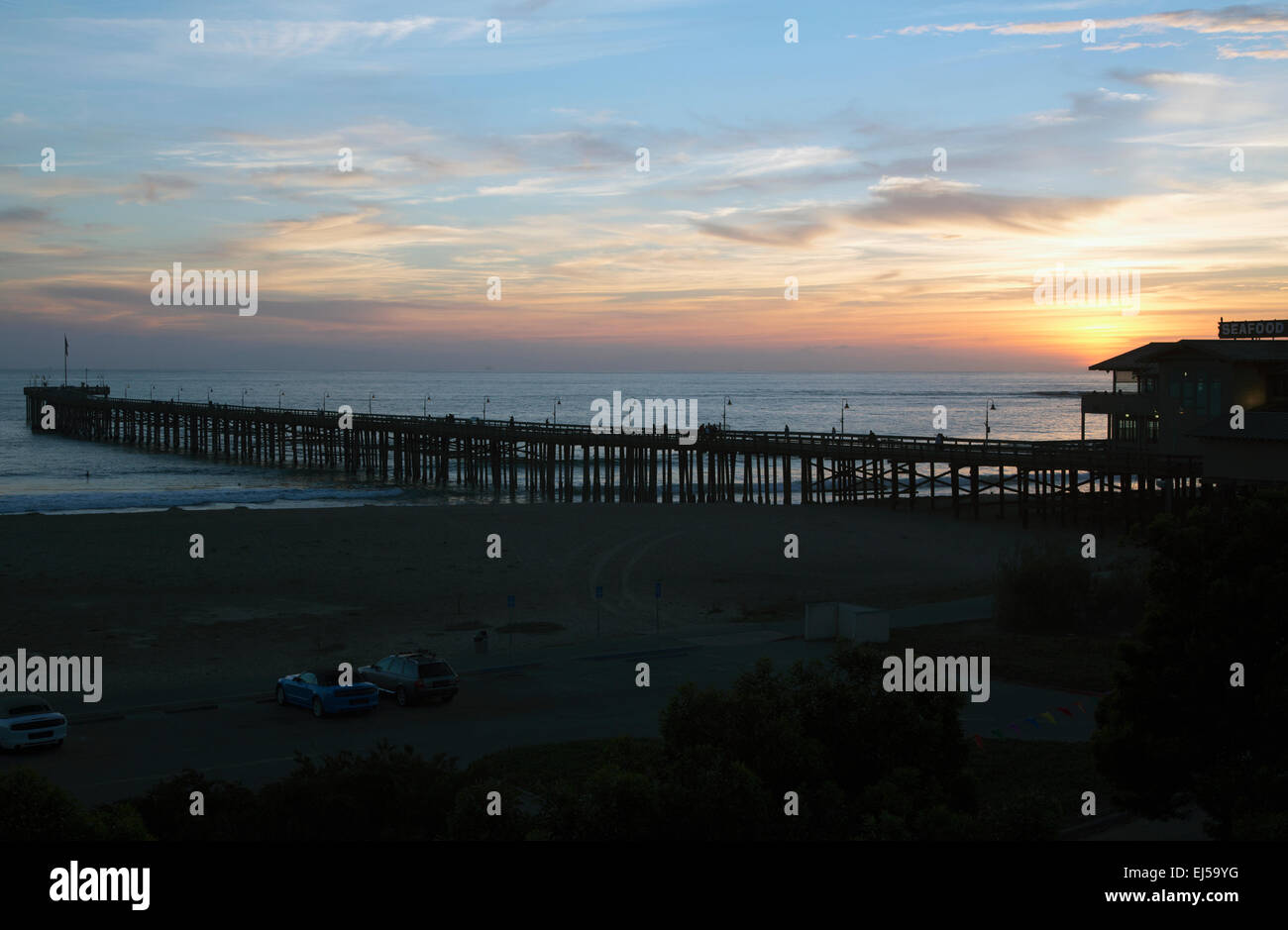 Ventura Pier at sunset, Ventura, California, USA Stock Photo - Alamy