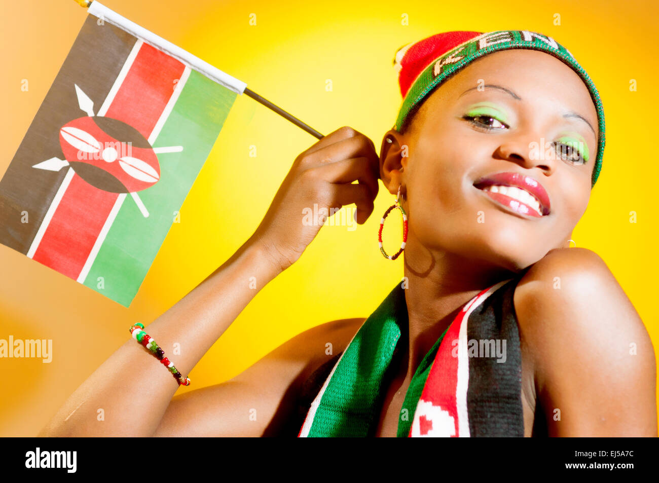 Young kenyan woman kenyan colors hi-res stock photography and images ...