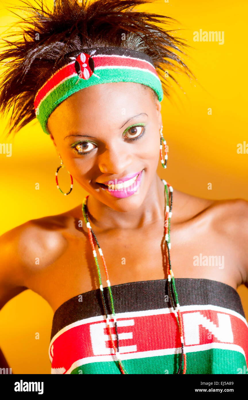 Young kenyan woman kenyan colors hi-res stock photography and images ...