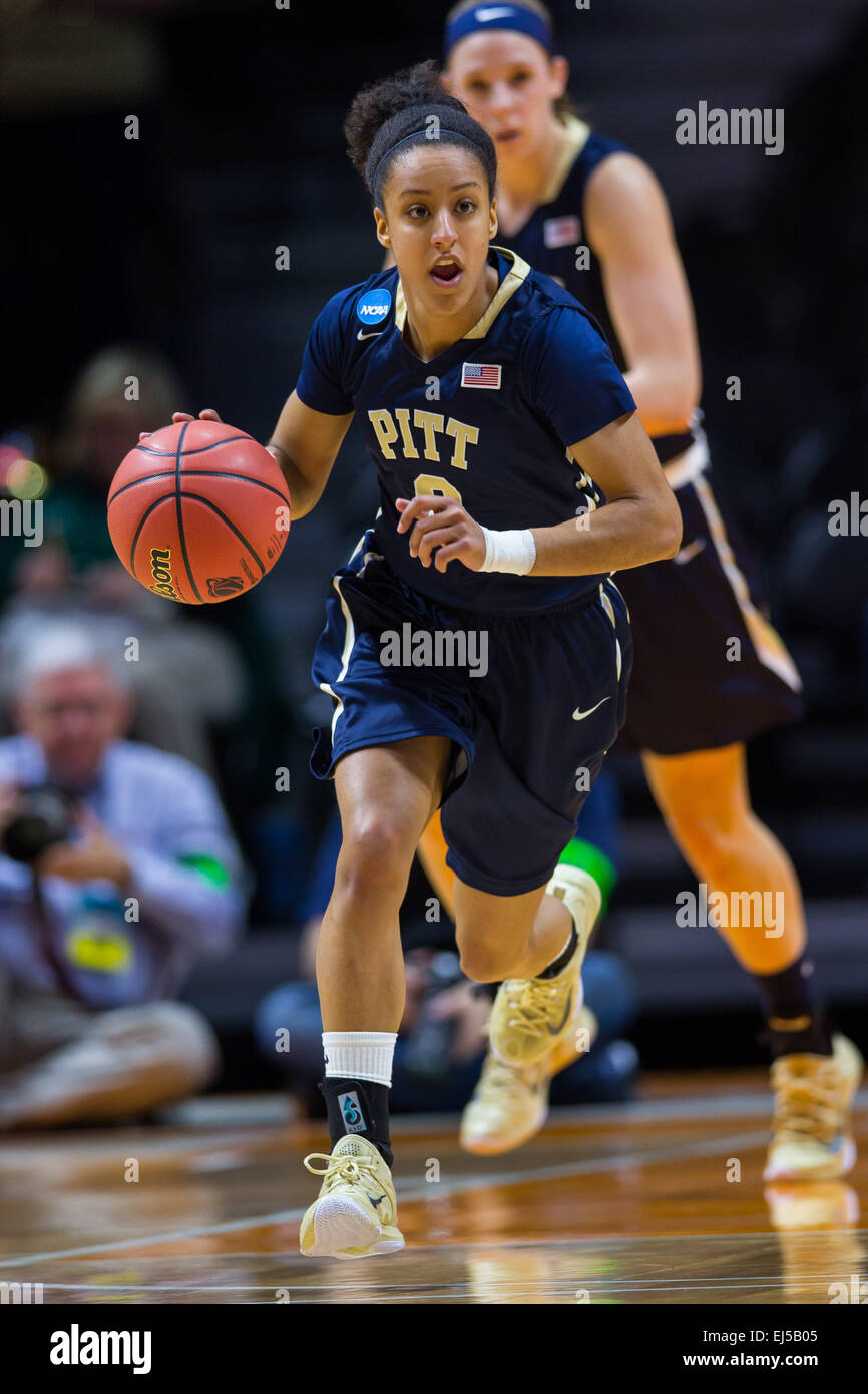 March 21, 2015: Brianna Kiesel #3 of the Pittsburgh Panthers brings the ...