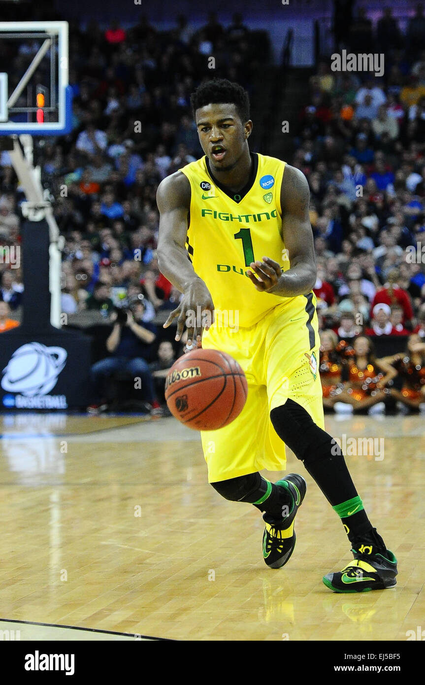 Omaha, Nebraska, USA. 20th Mar, 2015. Oregon Ducks forward Jordan Bell ...