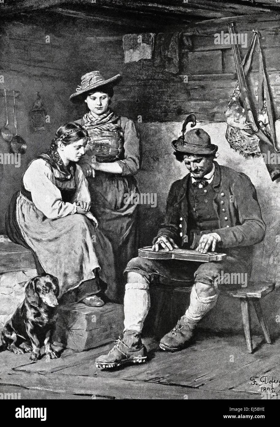 Zither player germany hi-res stock photography and images - Alamy