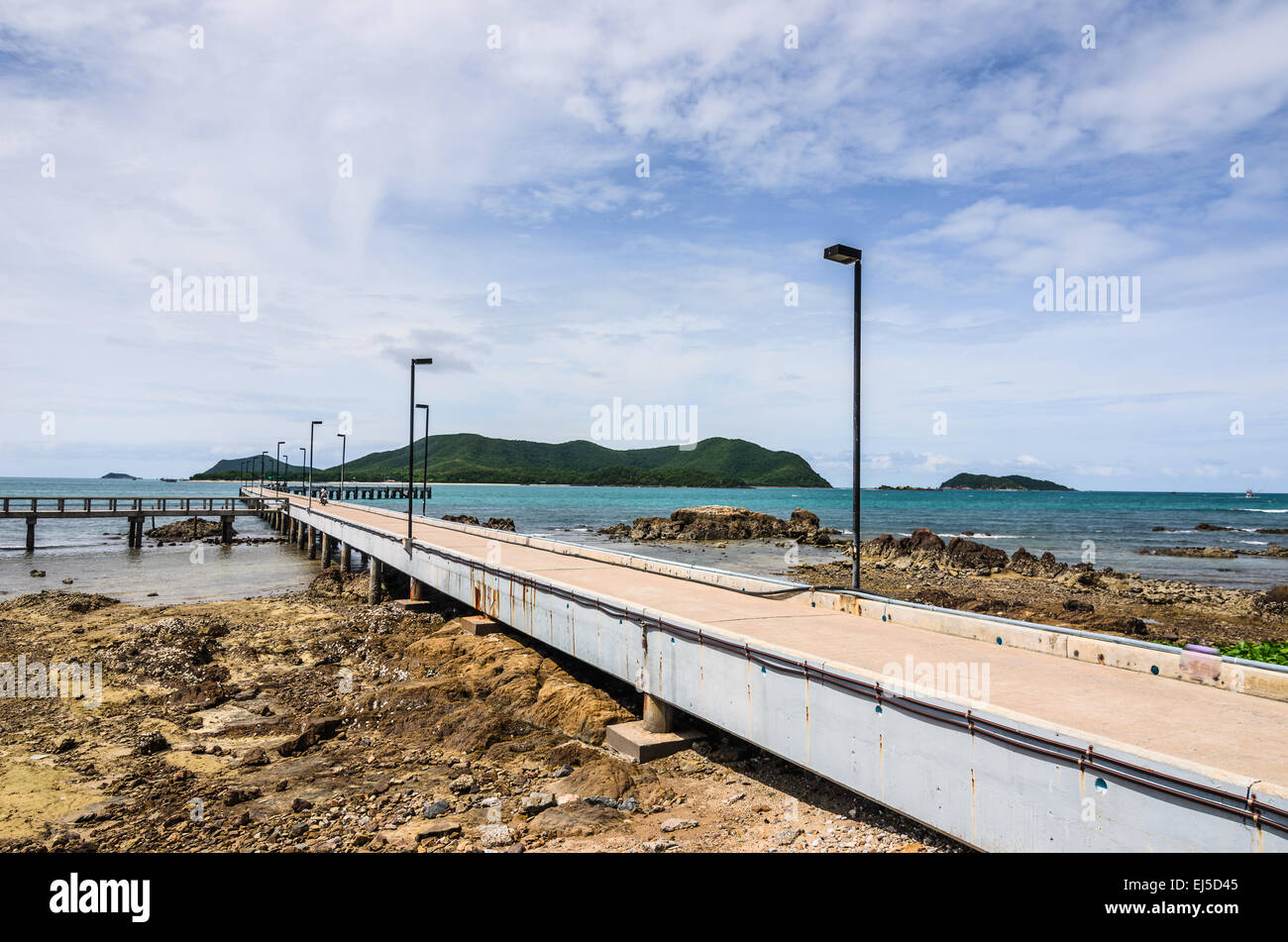 Green island road concrete and sea nature landscape in Thailand Stock ...