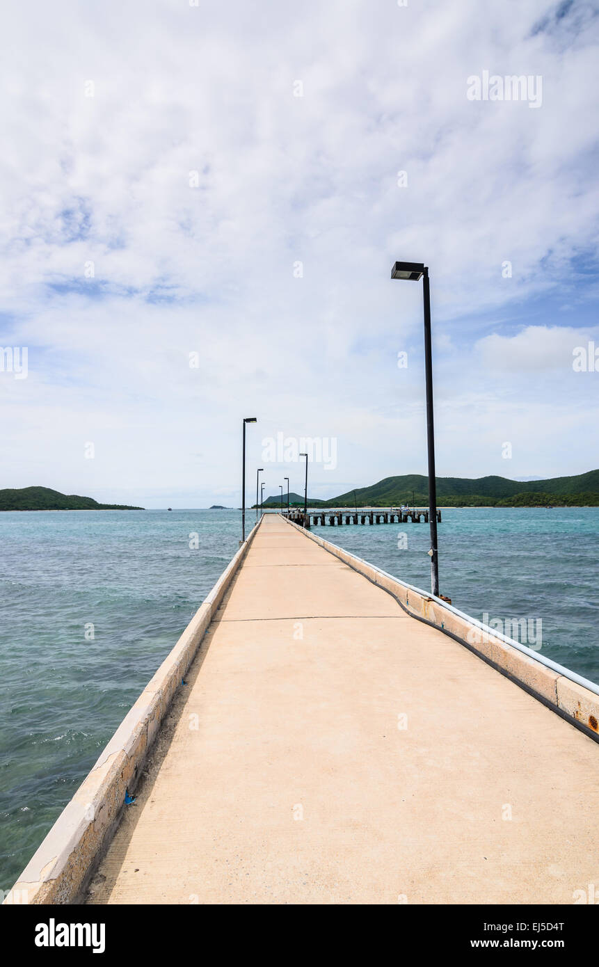 Green island road concrete and sea nature landscape in Thailand Stock ...