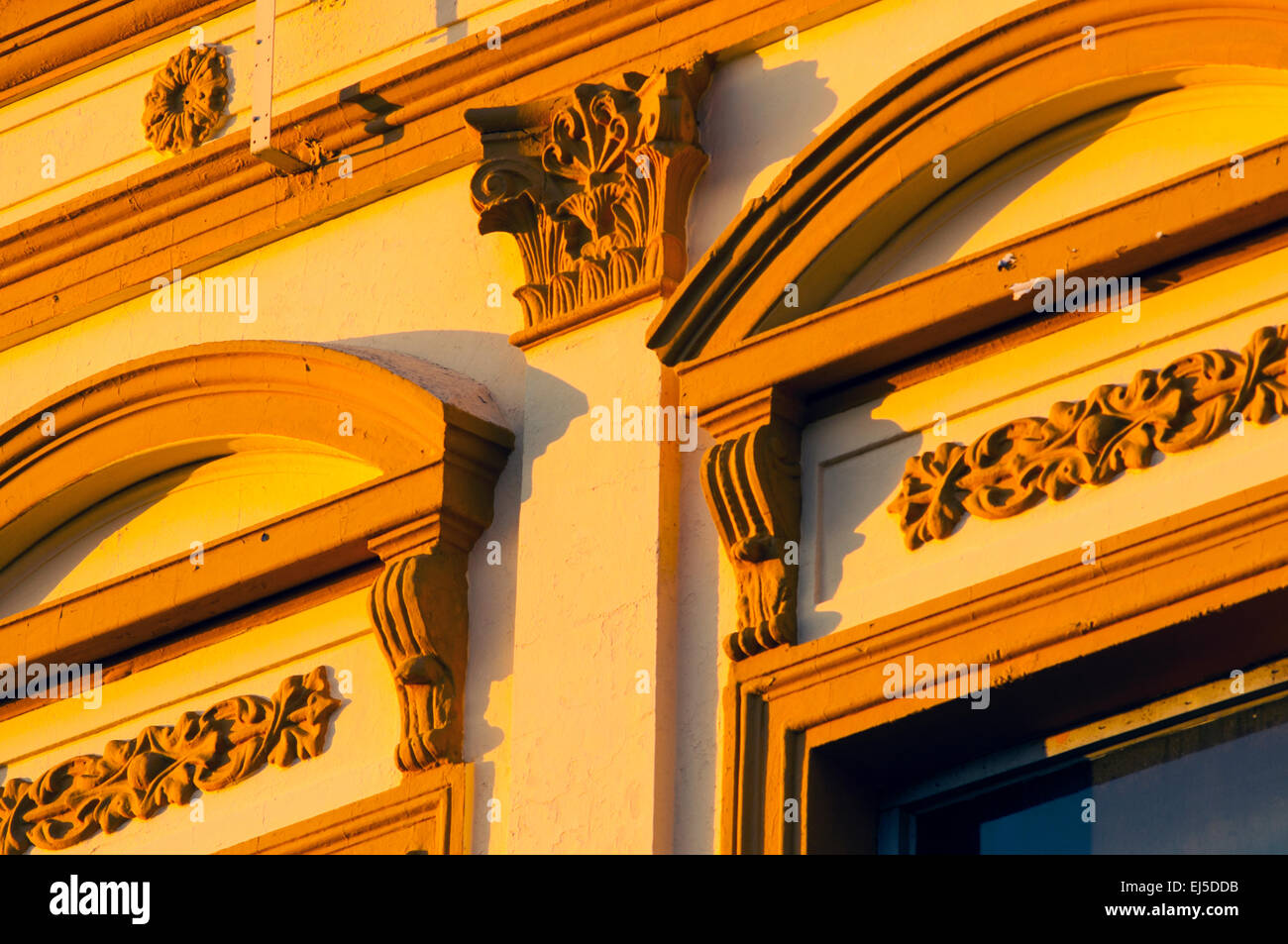 Colonial architecture detail, Central Asuncion, Paraguay Stock Photo ...