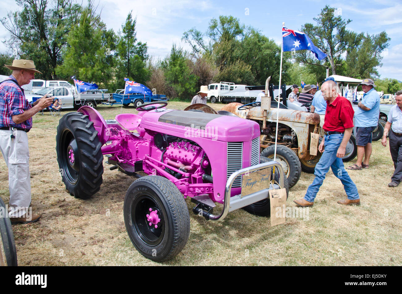 An Old Ferguson Tractor Restored With Some Modifications On Display At 5thtriennial Old Fergie