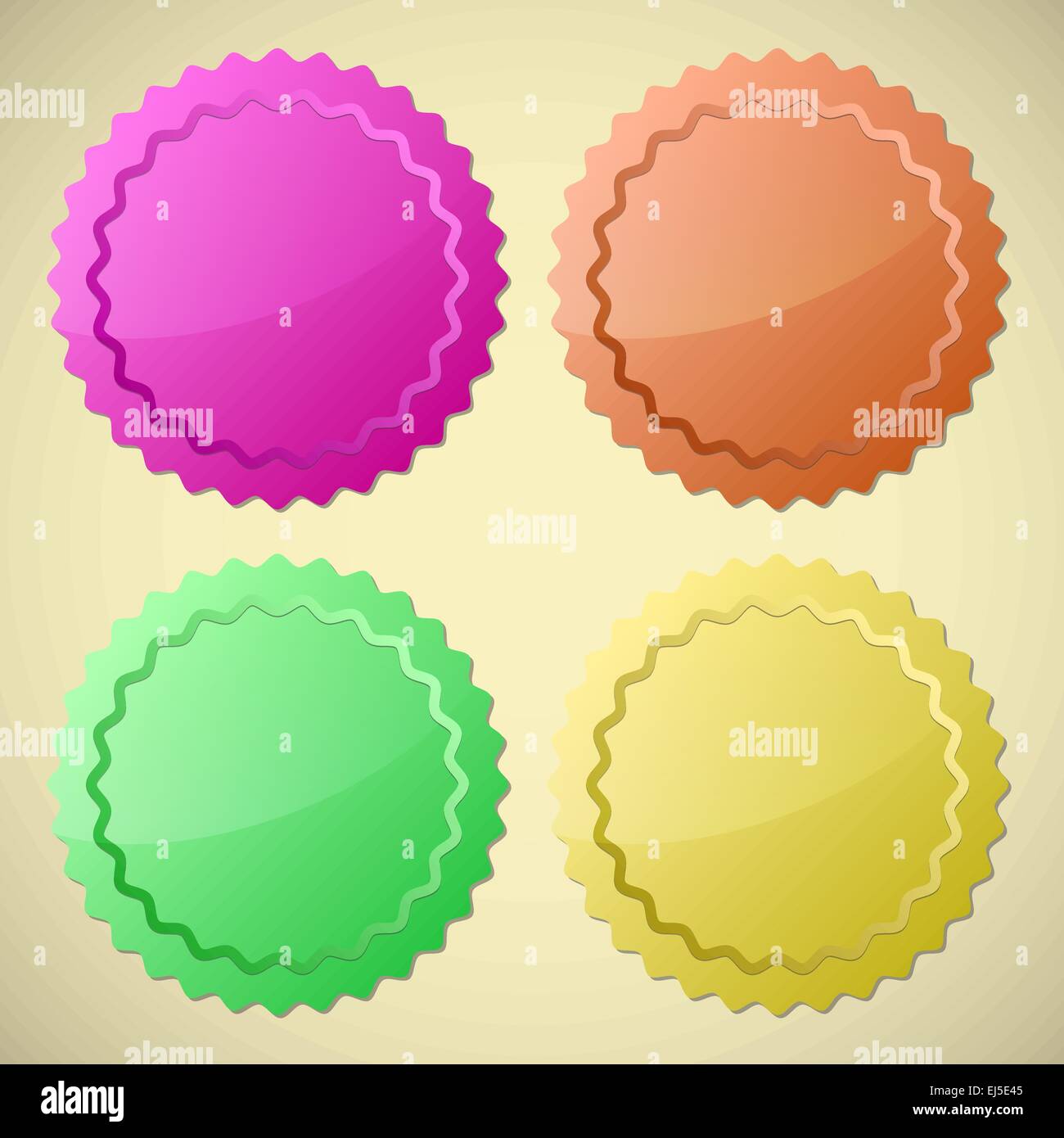 Set of colourful circle labels, vector illustration Stock Vector Image ...