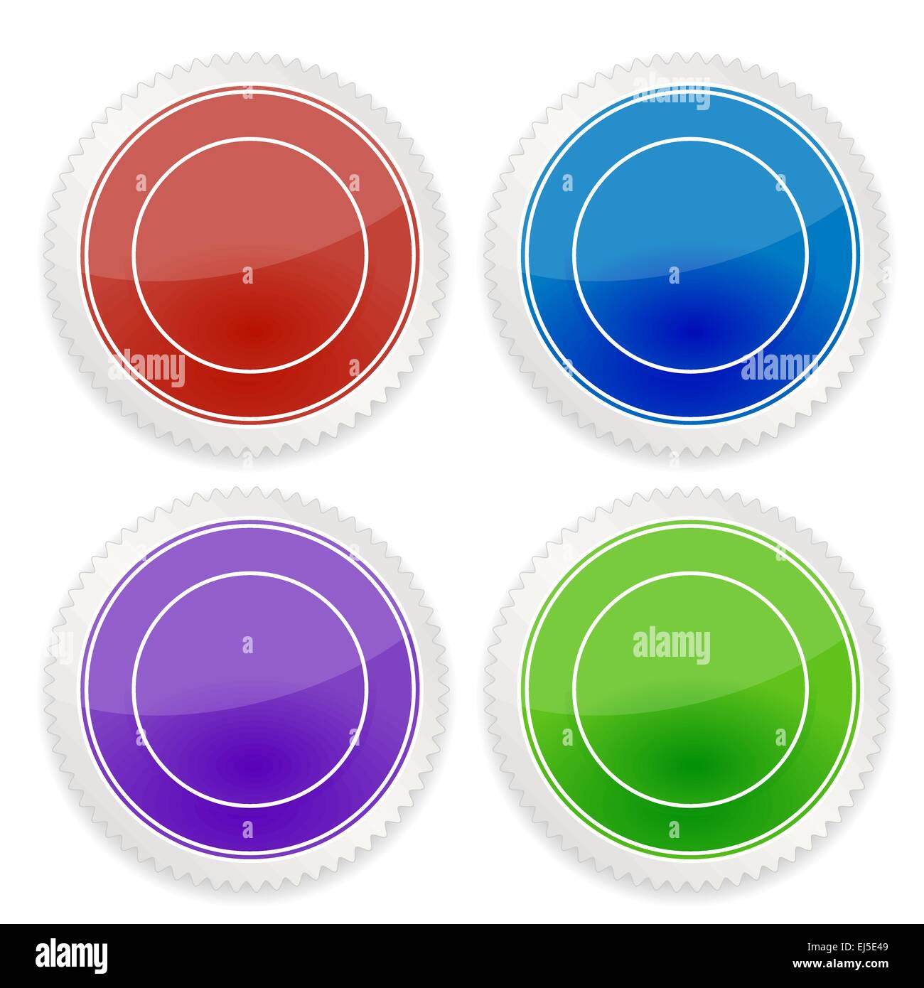 Set of blank circle label, vector illustration Stock Vector Image & Art ...