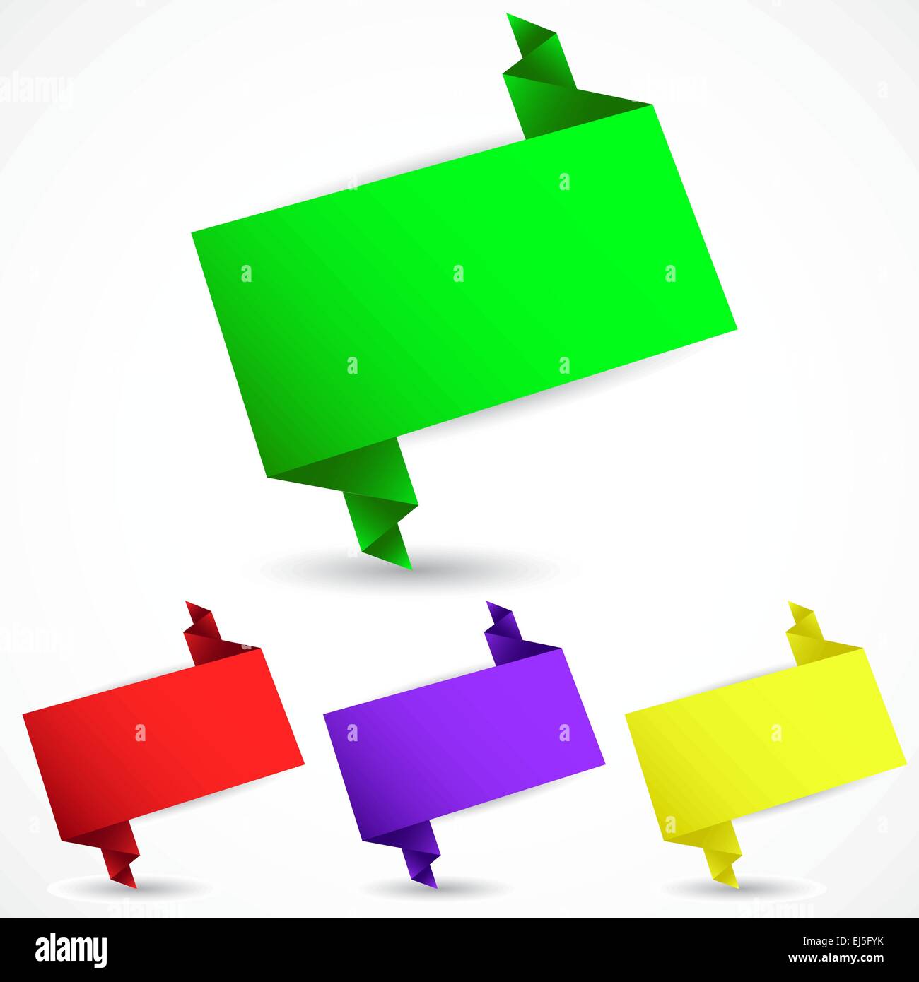 Set of origami speech bubble, vector illustration Stock Vector Image ...