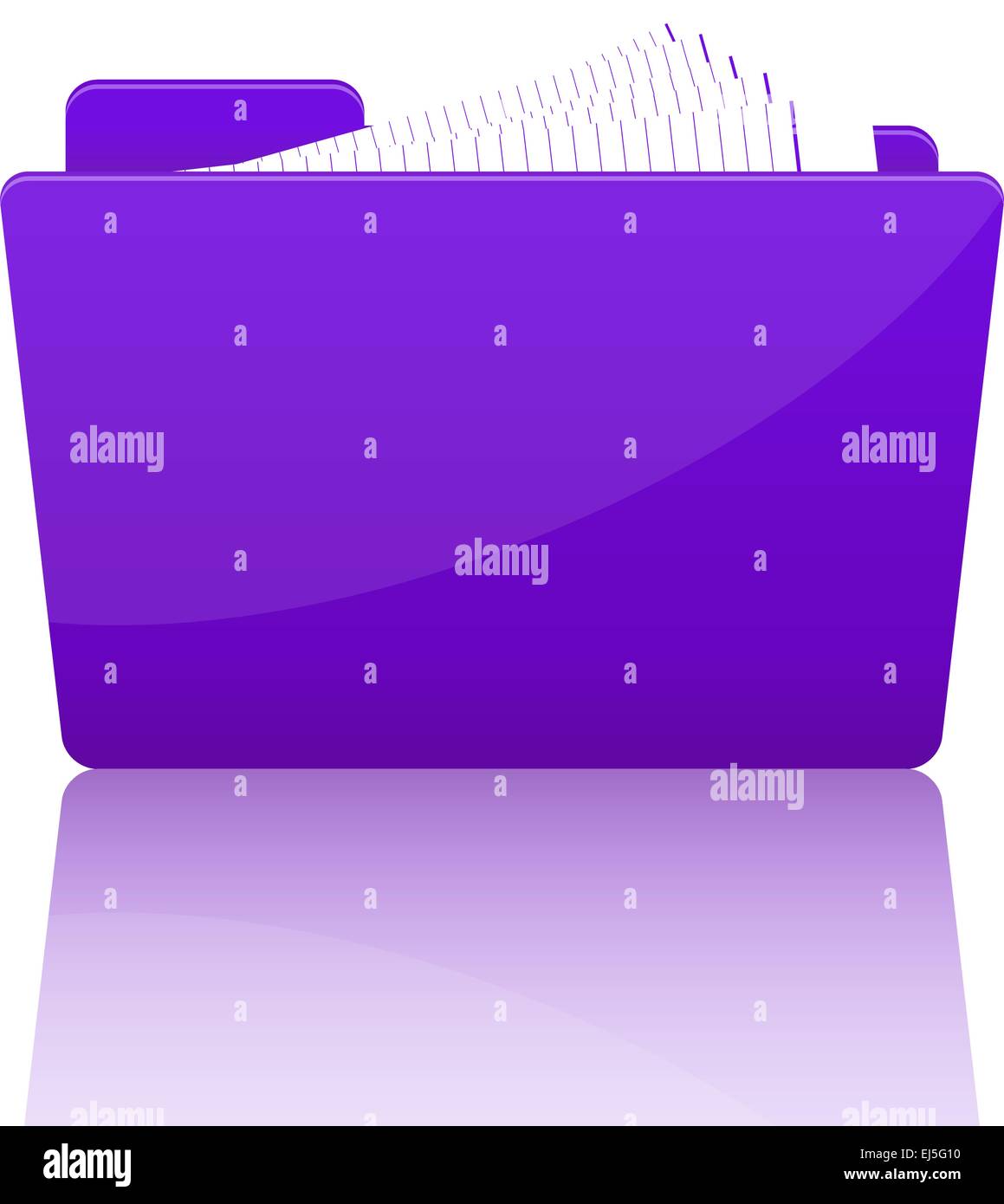 Purple file folder with paper, vector illustration Stock Vector Image ...