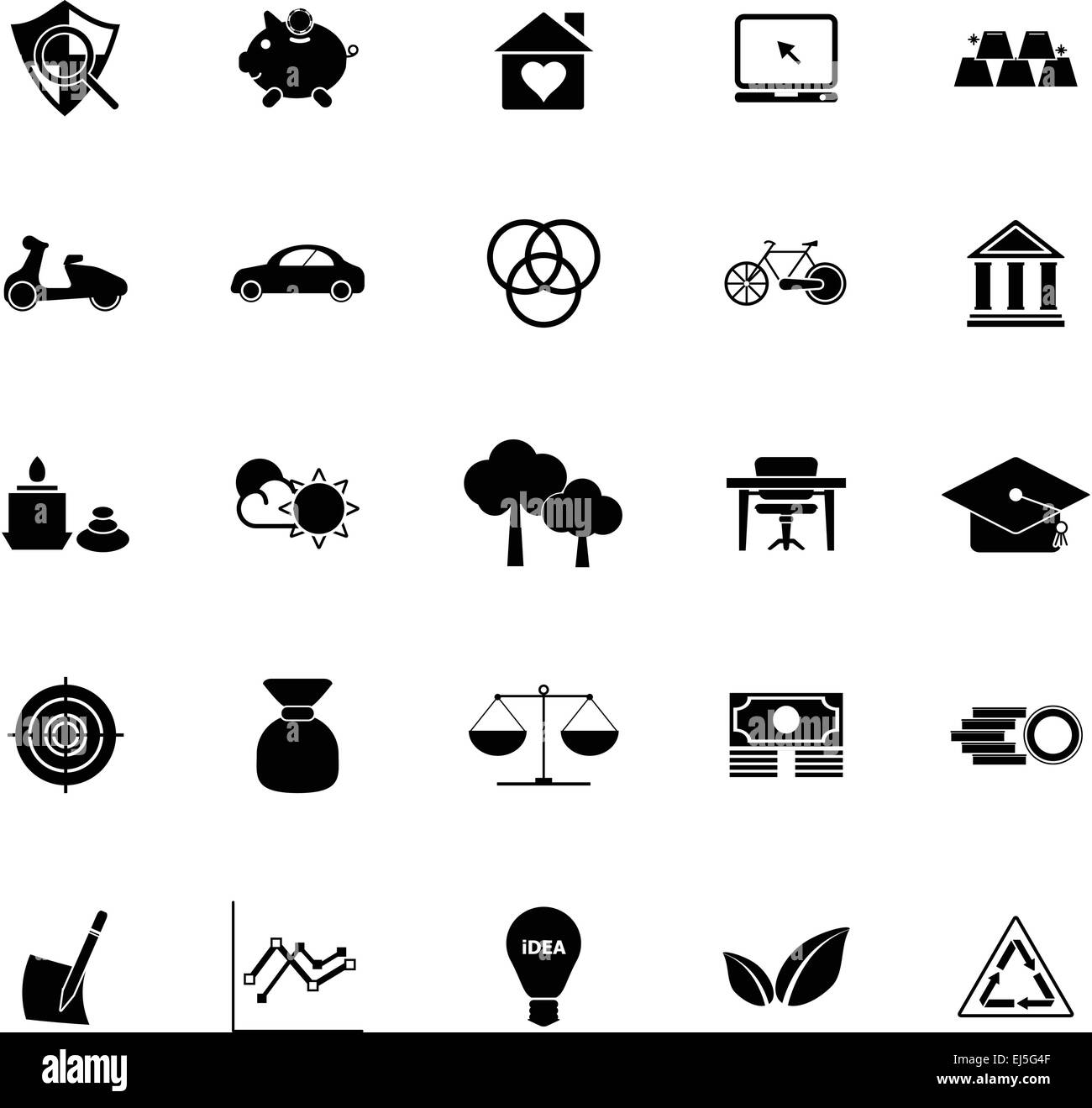 Sufficient economy icons on white background, stock vector Stock Vector ...