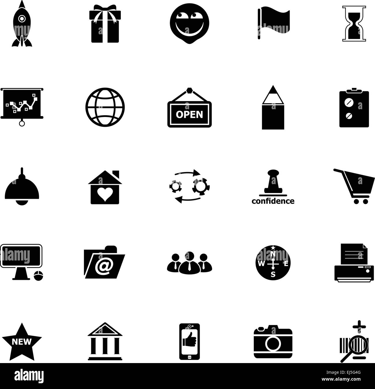 Business start up icons on white background, stock vector Stock Vector ...