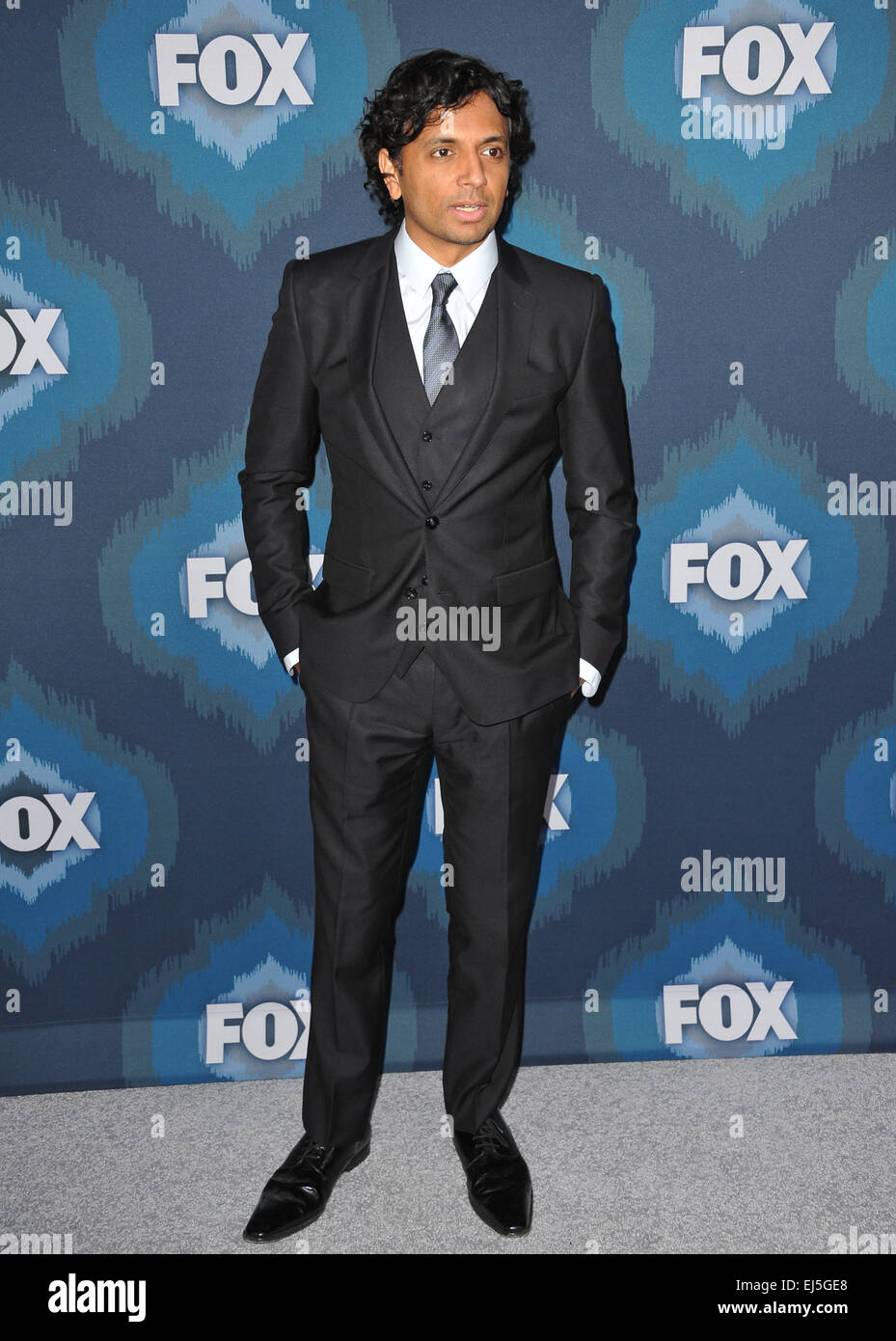 PASADENA, CA - JANUARY 17, 2015: Director M. Night Shyamalan at the Fox ...