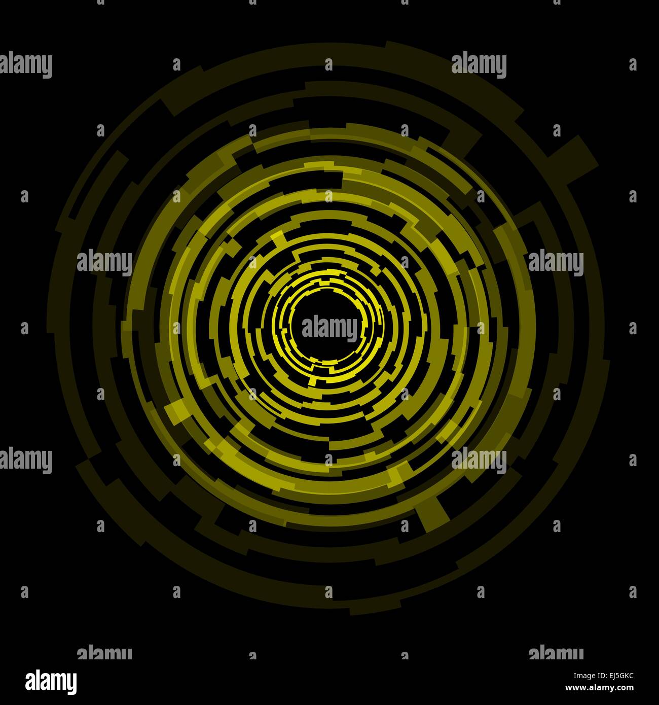 Abstract technology yellow circles background, vector illustration ...