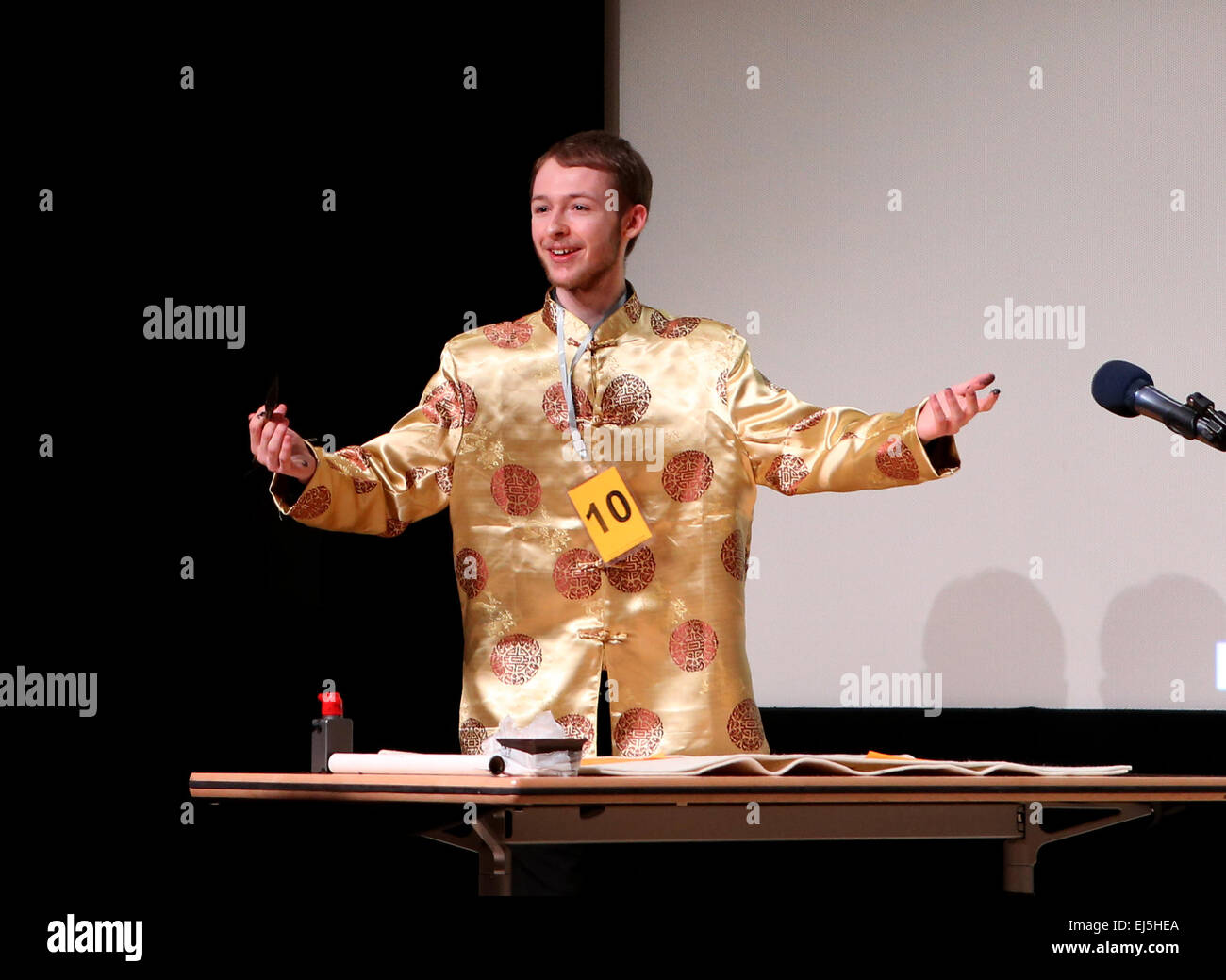 London, Britain. 21st Mar, 2015. Cameron Patterson from Lancaster ...