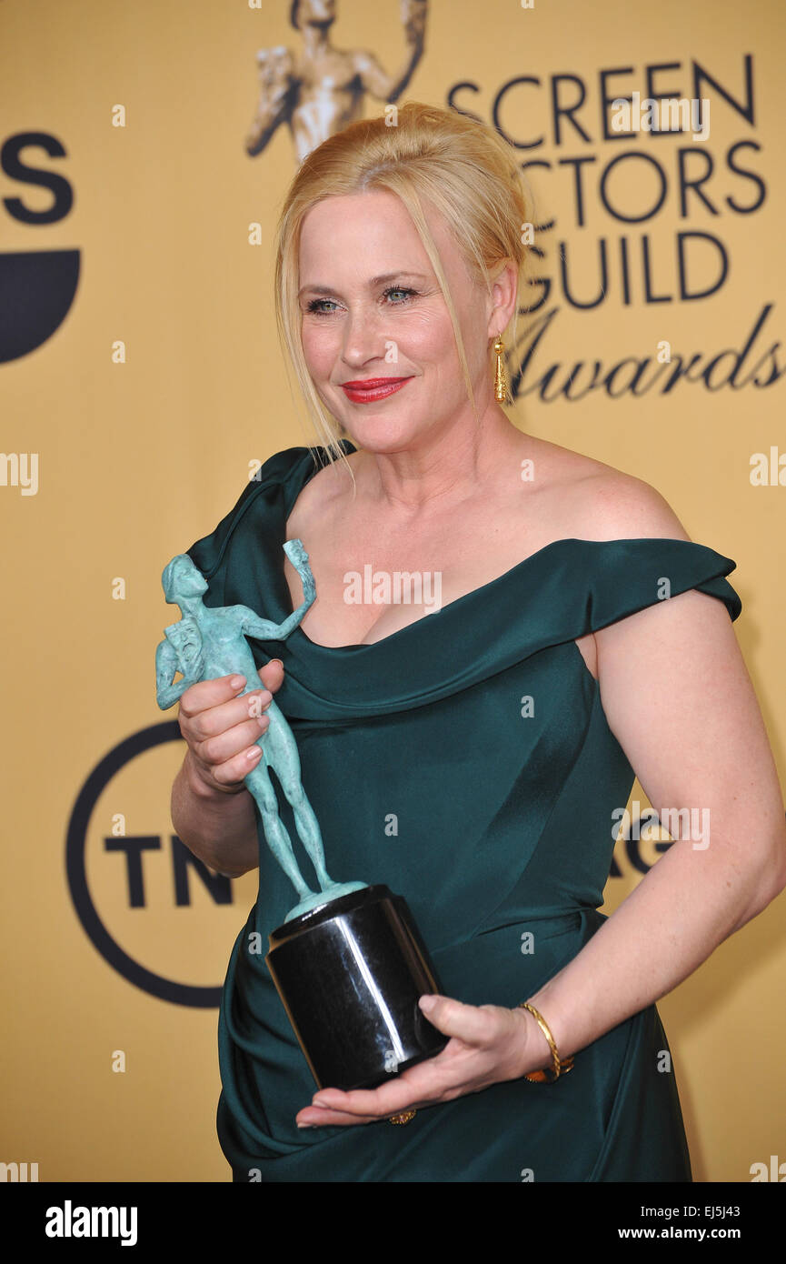 LOS ANGELES, CA - JANUARY 25, 2015: Patricia Arquette at the 2015 ...