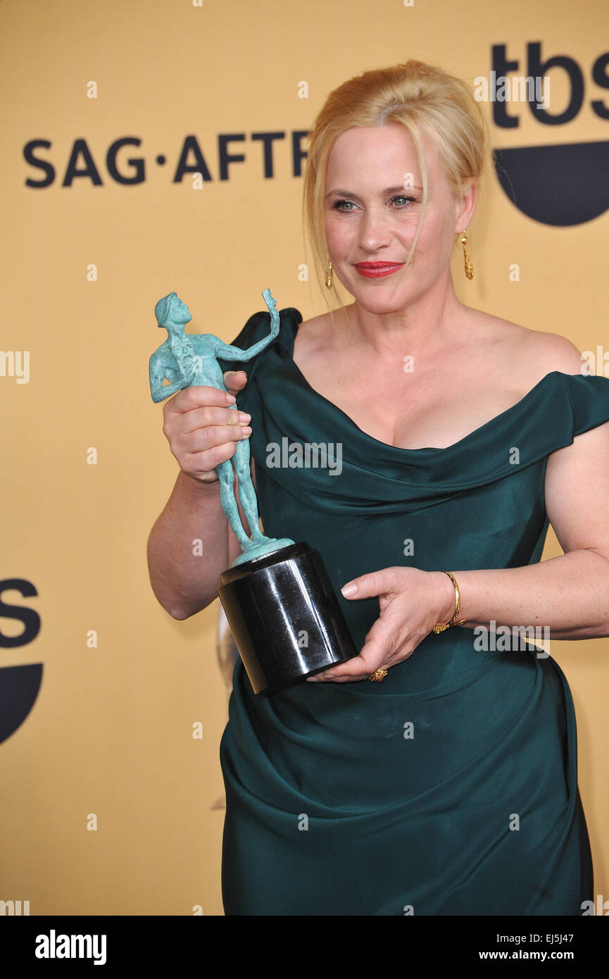 LOS ANGELES, CA - JANUARY 25, 2015: Patricia Arquette at the 2015 ...