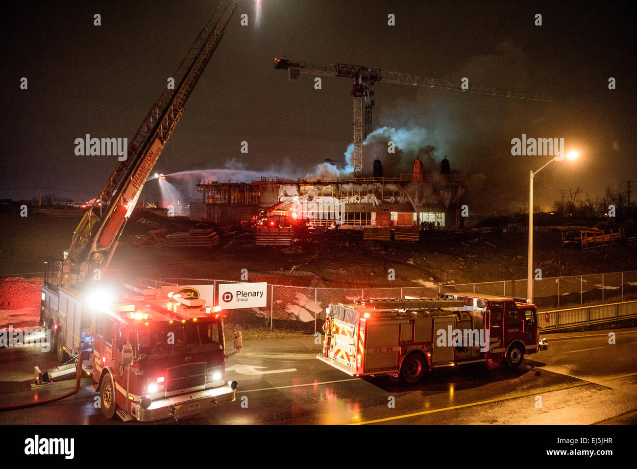 Brampton, CAN., 16 Mar 2015 - Brampton Fire Service were on the scene ...