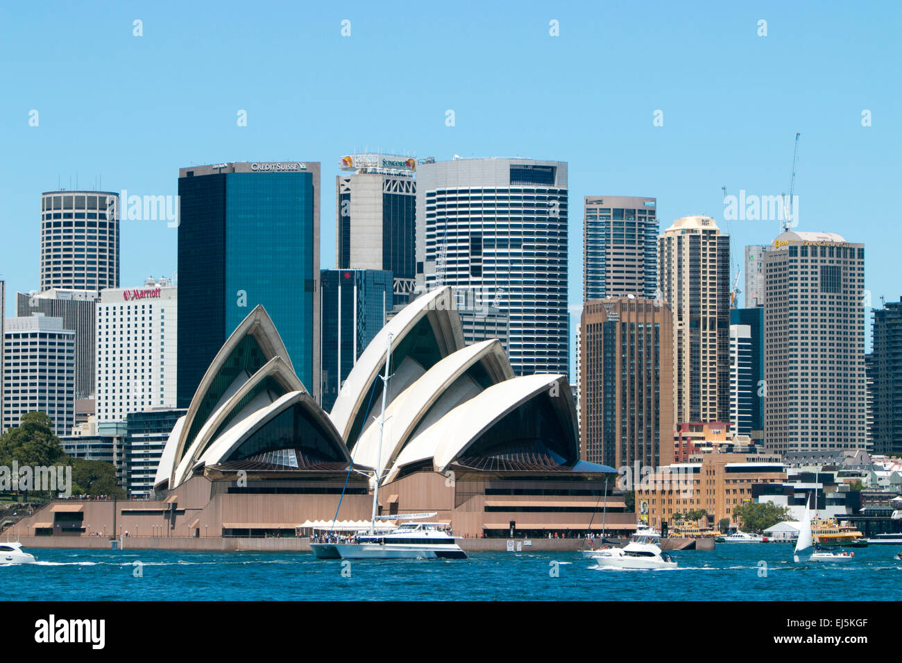 Sydney opera house and central business district viewed from the ...