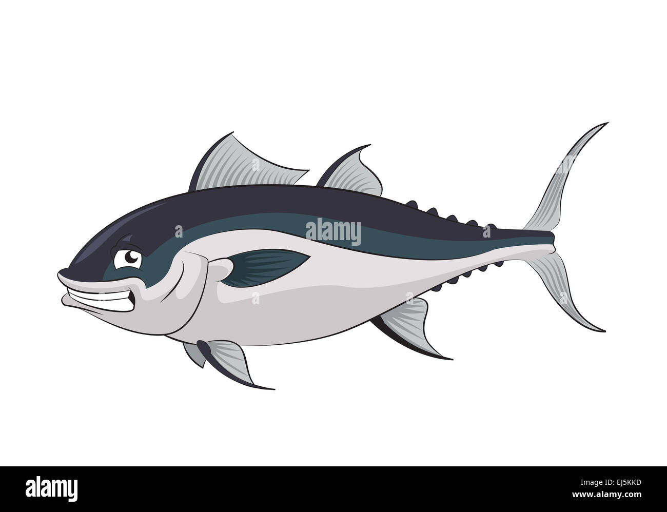 Vector image of funny cartoon smiling tunny Stock Photo - Alamy